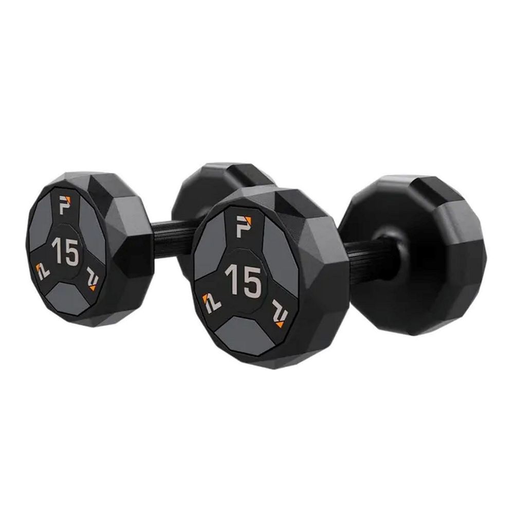 Power Systems 15 lb Urethane Cardio Dumbbells, Pair of Durable Fitness ...