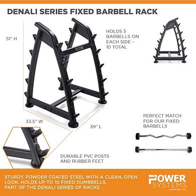 Power Systems Denali Series Fixed Barbell Storage Rack, Vertical ...