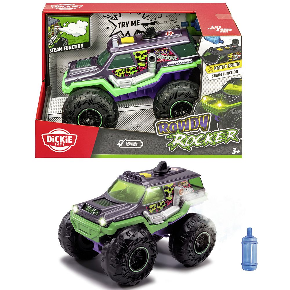Dickie Toys Rowdy Rocker Monster Truck Light & Sound Freewheel Vehicle