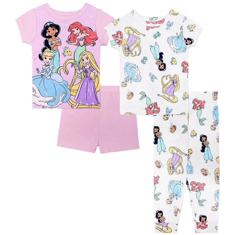 Toddler Disney Princesses 4-pc. Pajama Top, Pajama Bottoms & Pajama ...