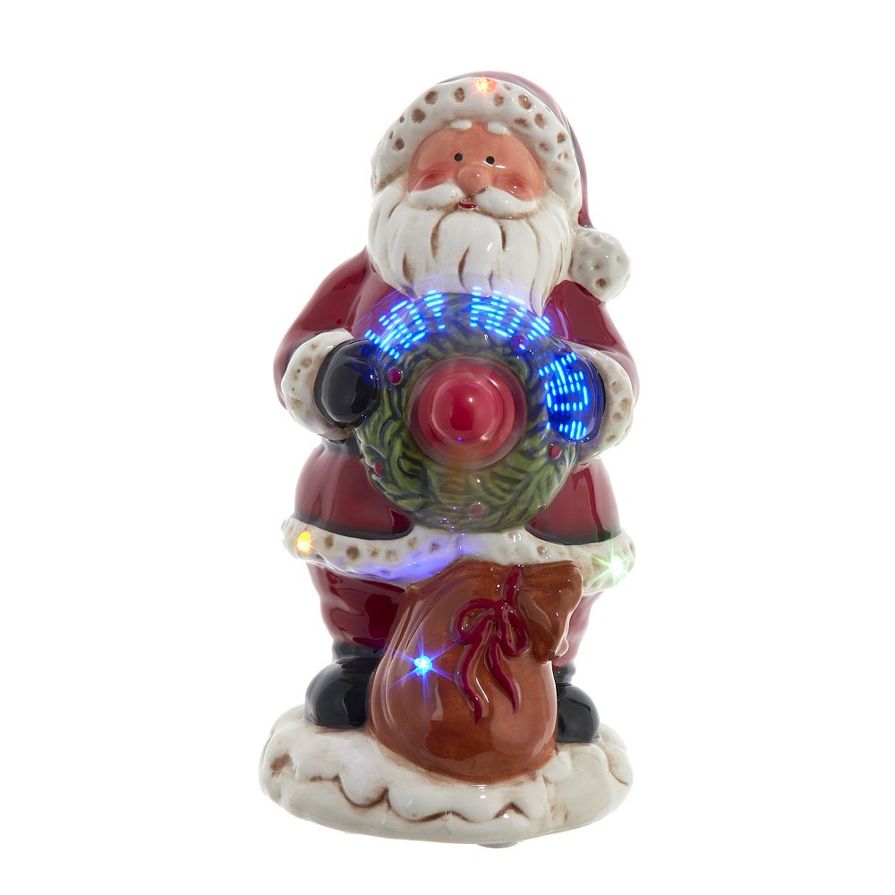 Kurt Adler 10-Inch Battery Operated Musical Santa Table Decor with ...