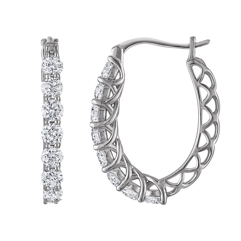 NaturaLux™ 1 3/4 Carat T.W. Lab-Grown Diamond Hoop Earrings