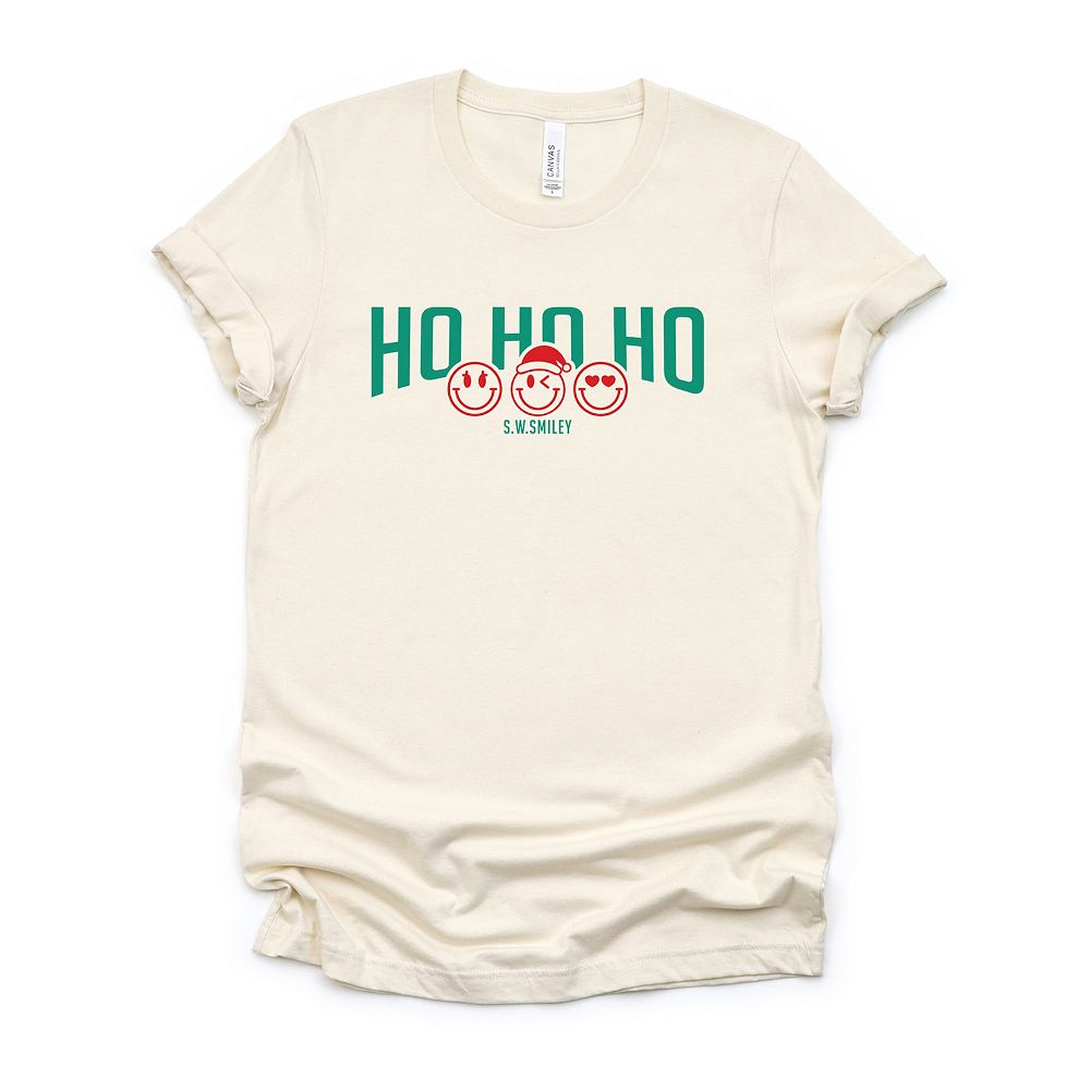 S.W.Smiley Varsity Ho Ho Ho - Womens Short Sleeve Tee