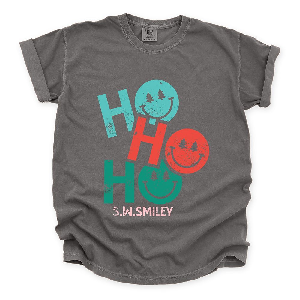 S.W.Smiley Ho Ho Ho Stacked - Garment Dyed Tee