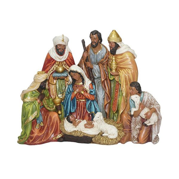 8" African American Holy Family Nativity Scene with Wise Men Inclusive ...
