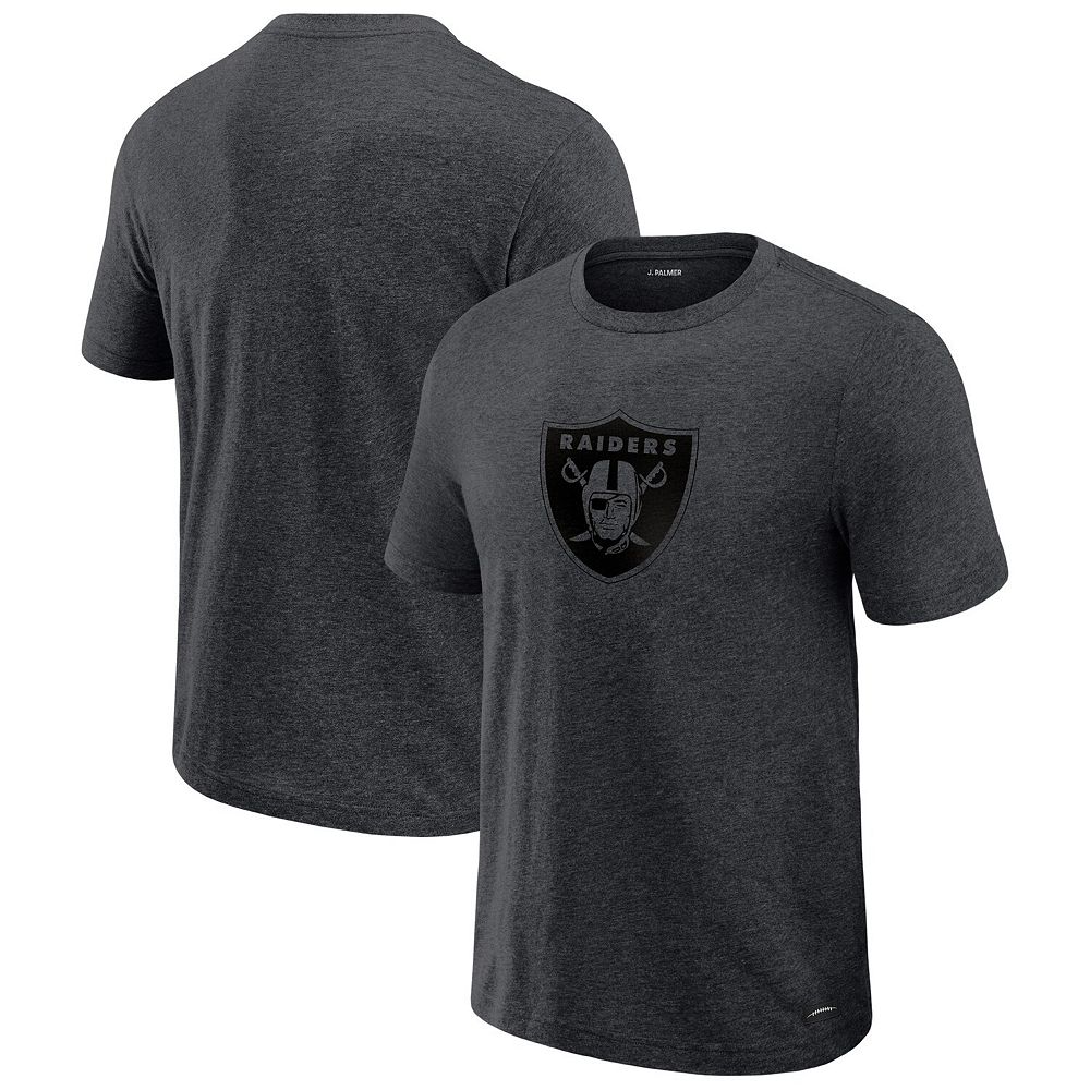 Men's J. Palmer Graphite Las Vegas Raiders Players Lounge Tri-Blend T-Shirt