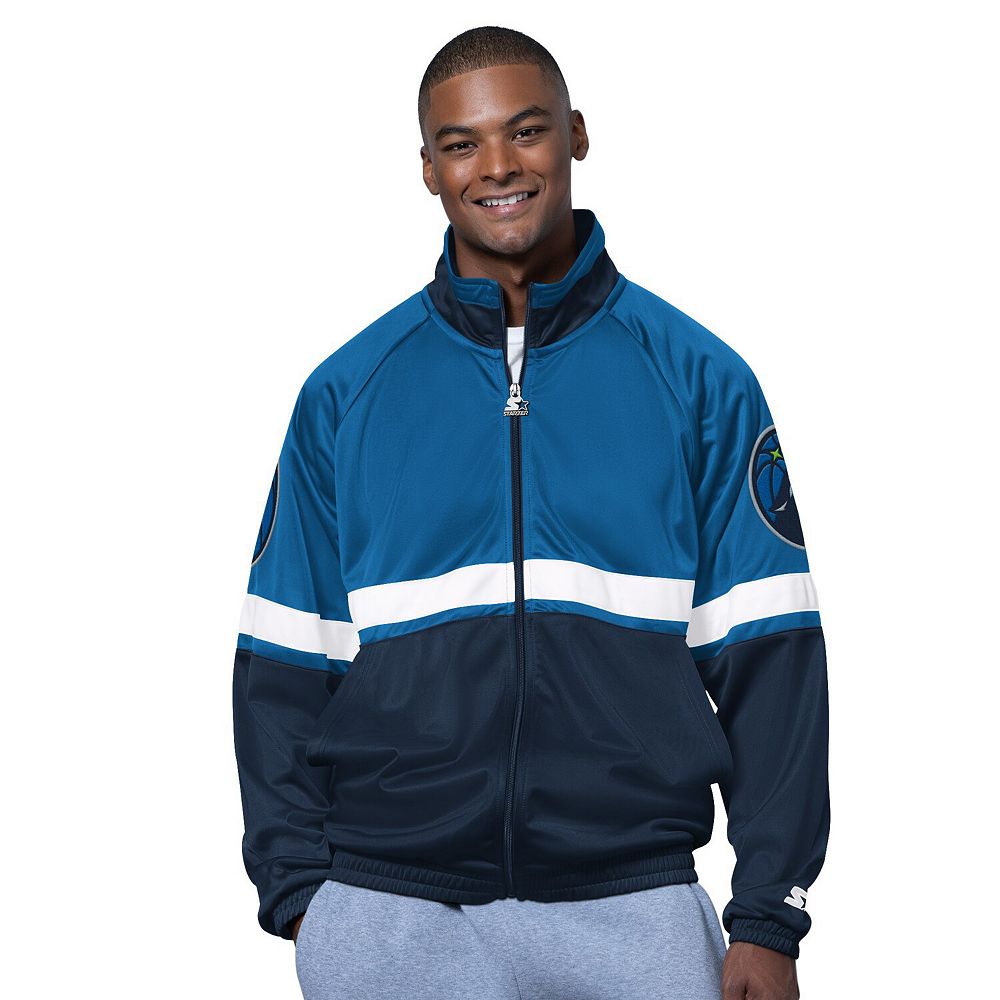 Men's Starter Blue/White Minnesota Timberwolves The Veteran Tricot ...