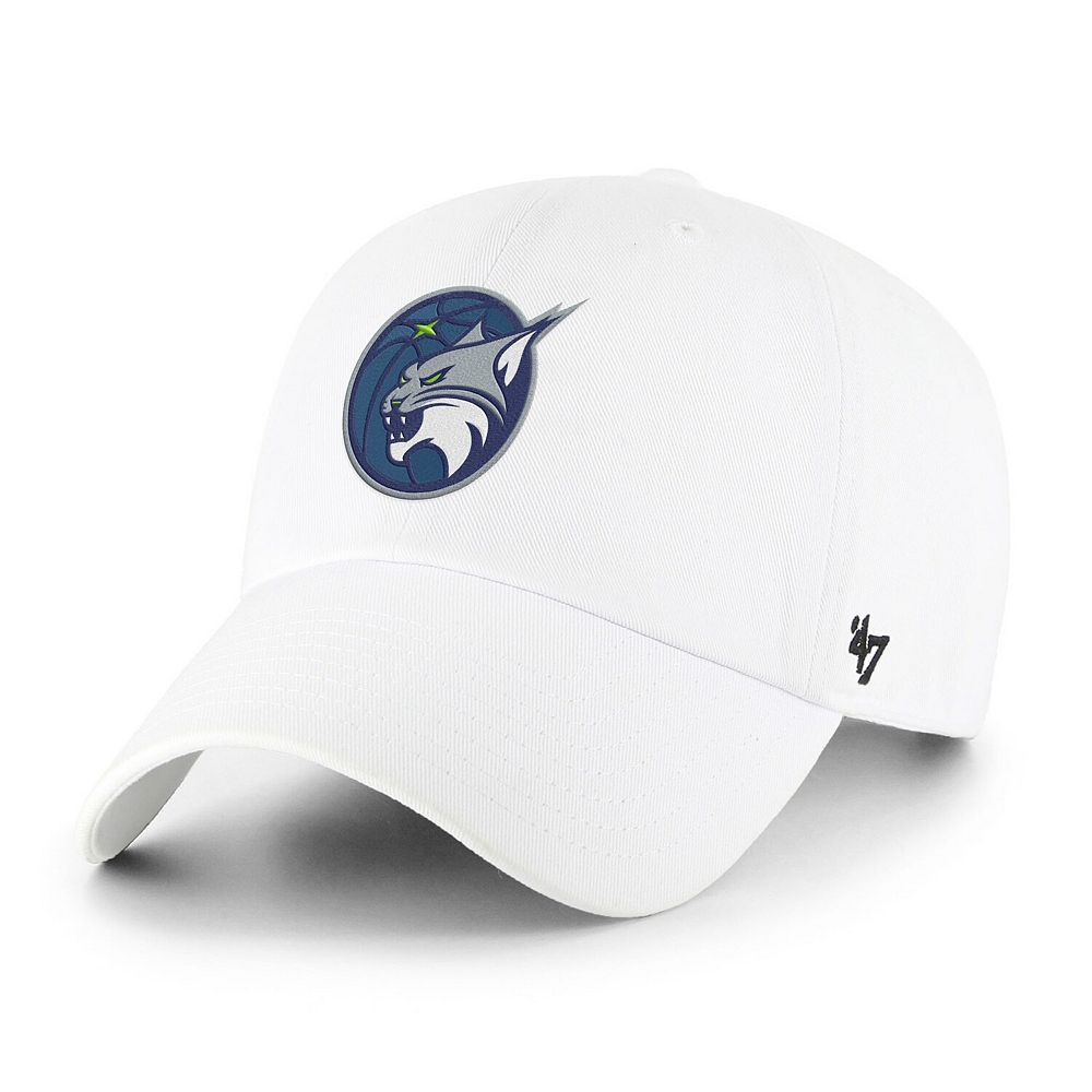Men's '47 White Minnesota Lynx Core Logo Clean Up Adjustable Hat