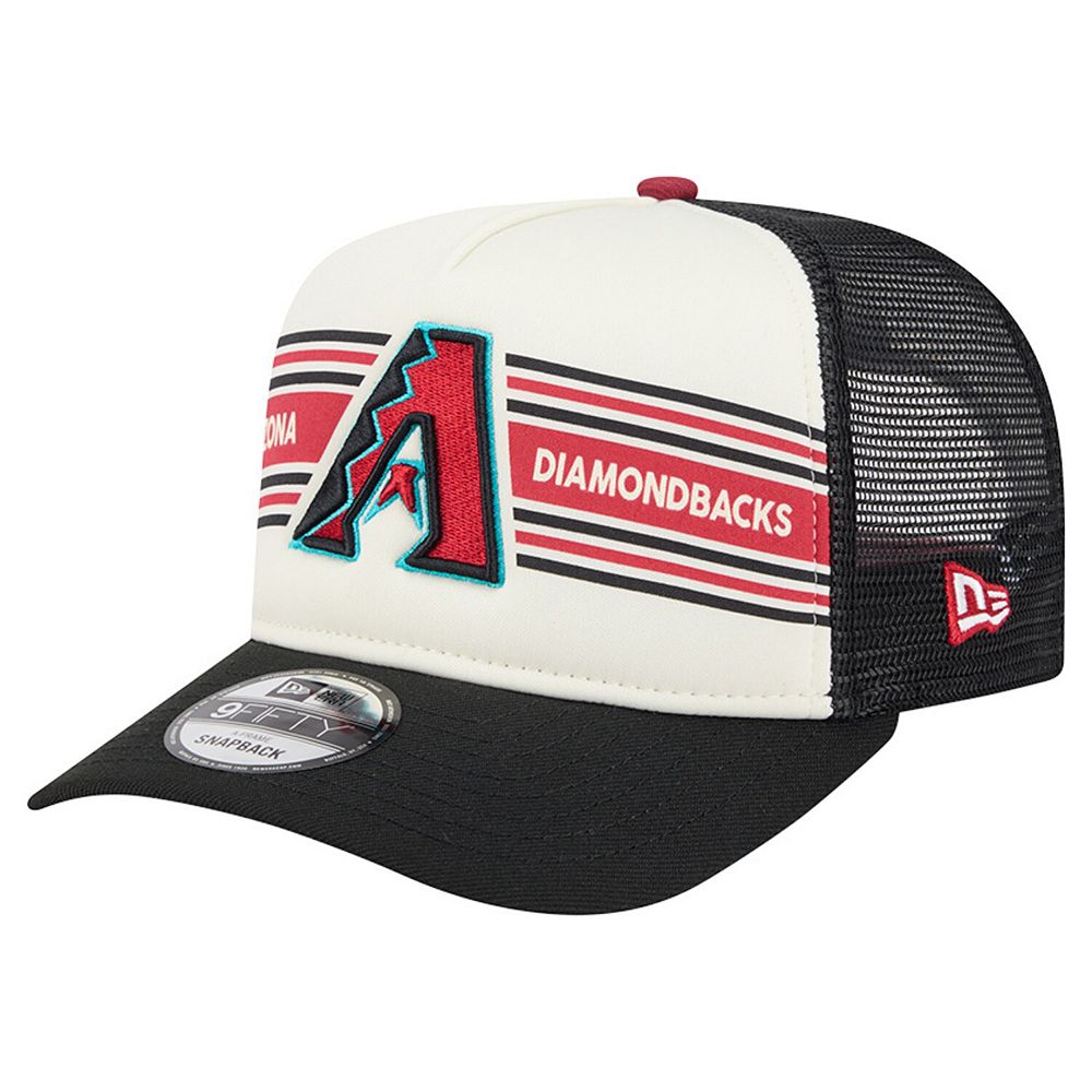 Men's New Era Cream/Black Arizona Diamondbacks Banner A-Frame 9FIFTY ...