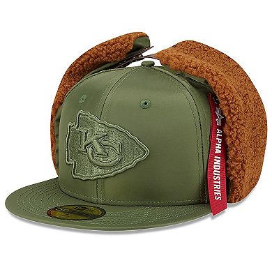 Men's New Era x Alpha Industries Olive Kansas City Chiefs Dog Ears ...