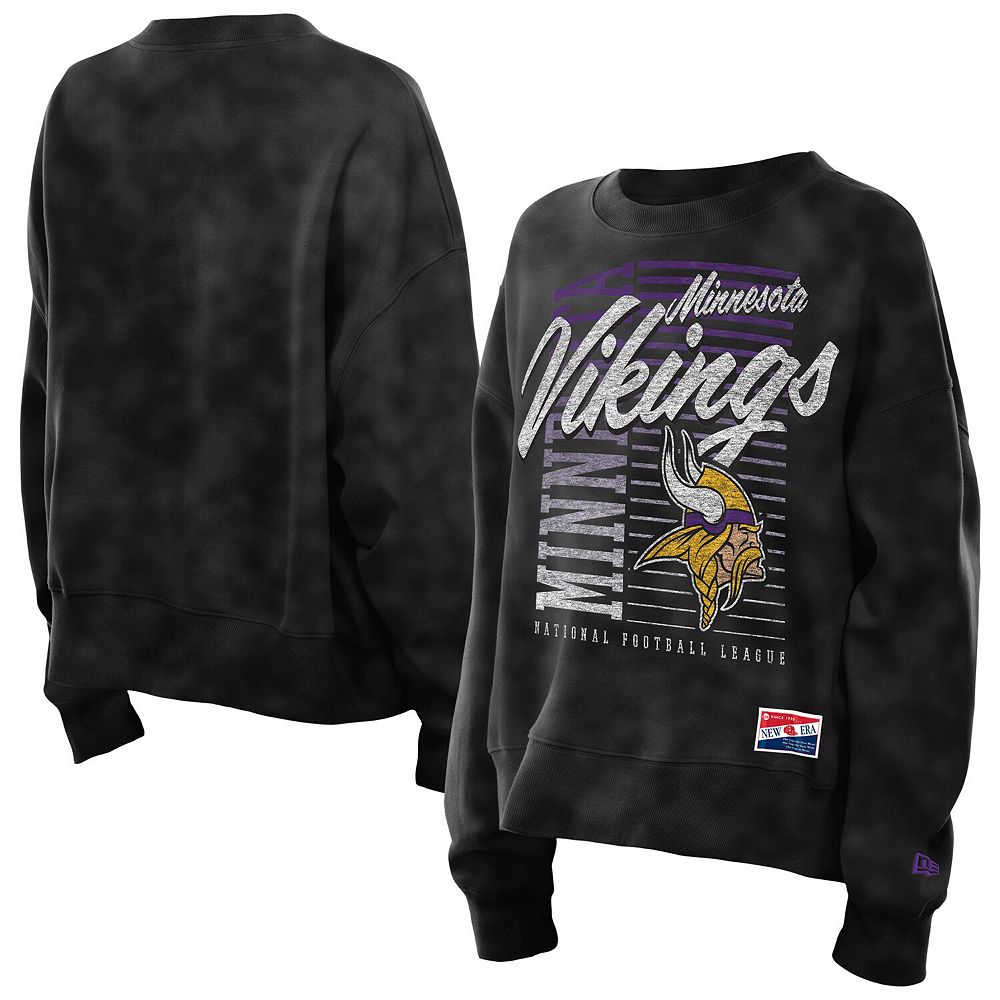 Women's New Era Black Minnesota Vikings Oversized Throwback Mineral ...