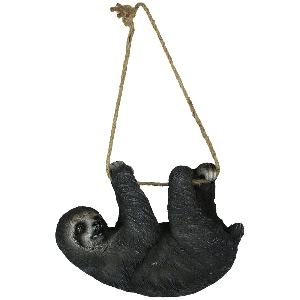 Adorable Sleepy Three-Toed Sloth Hand-Painted Hanging Statue