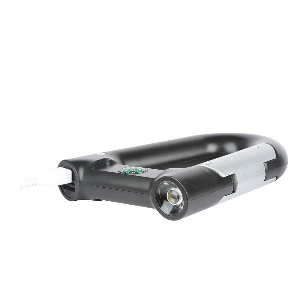 2200mAh Power Bank Carabiner-Shaped with Emergency Flashlight & Compass ...