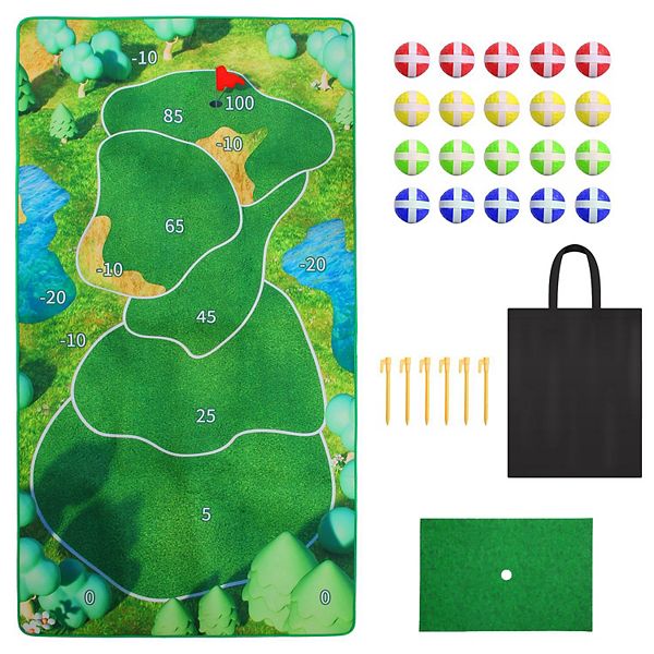 Golf Game Set Chipping Mat with 20 Sticky Balls for Indoor/Outdoor ...