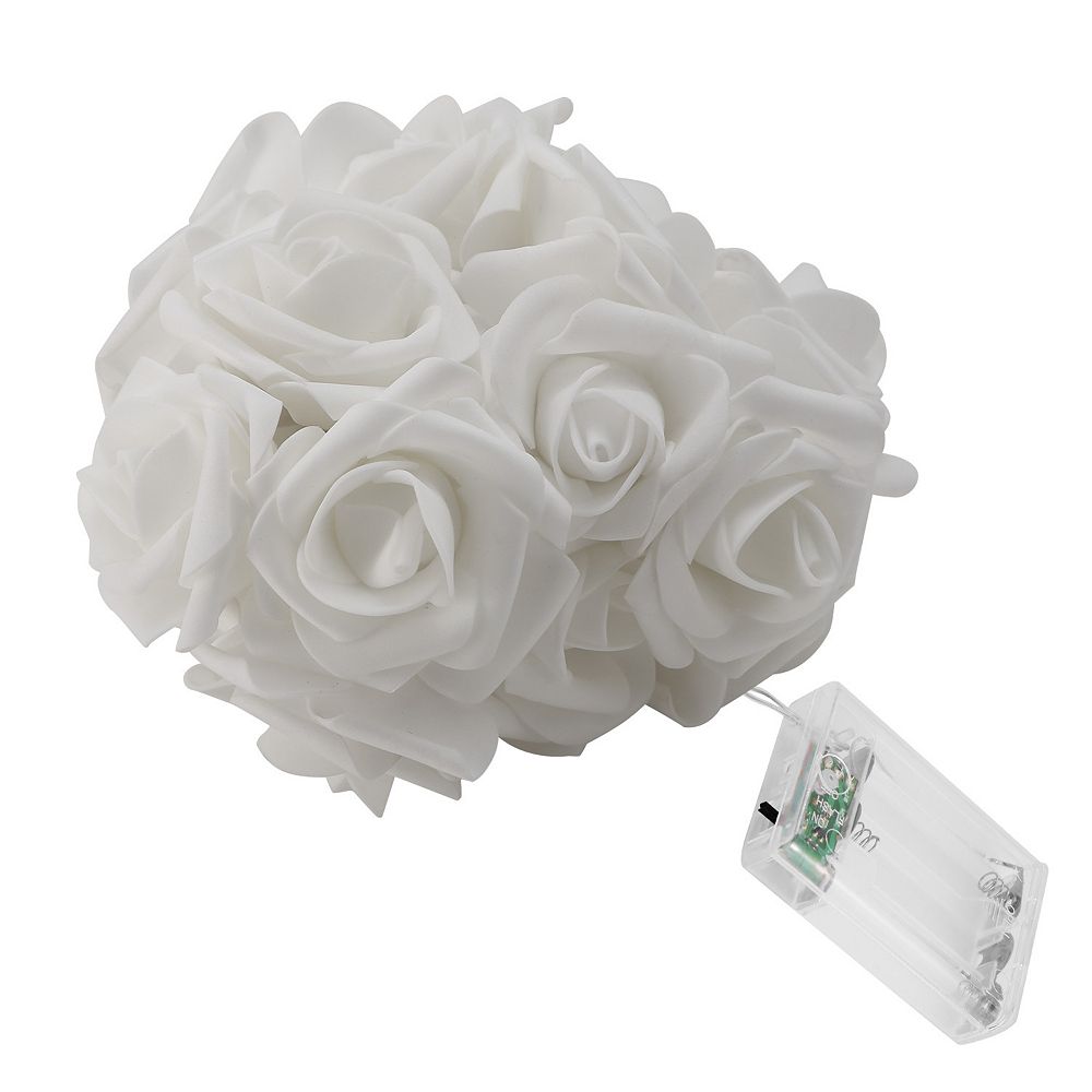 LED Rose Flower String Lights 10ft Battery Operated for Wedding ...