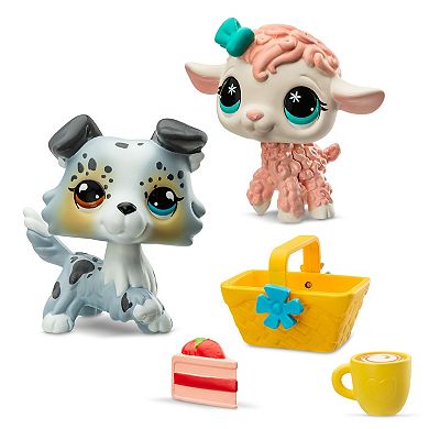 Littlest Pet Shop Pet Pairs - Australian Shepard & Lamb Cottage Picnic Set