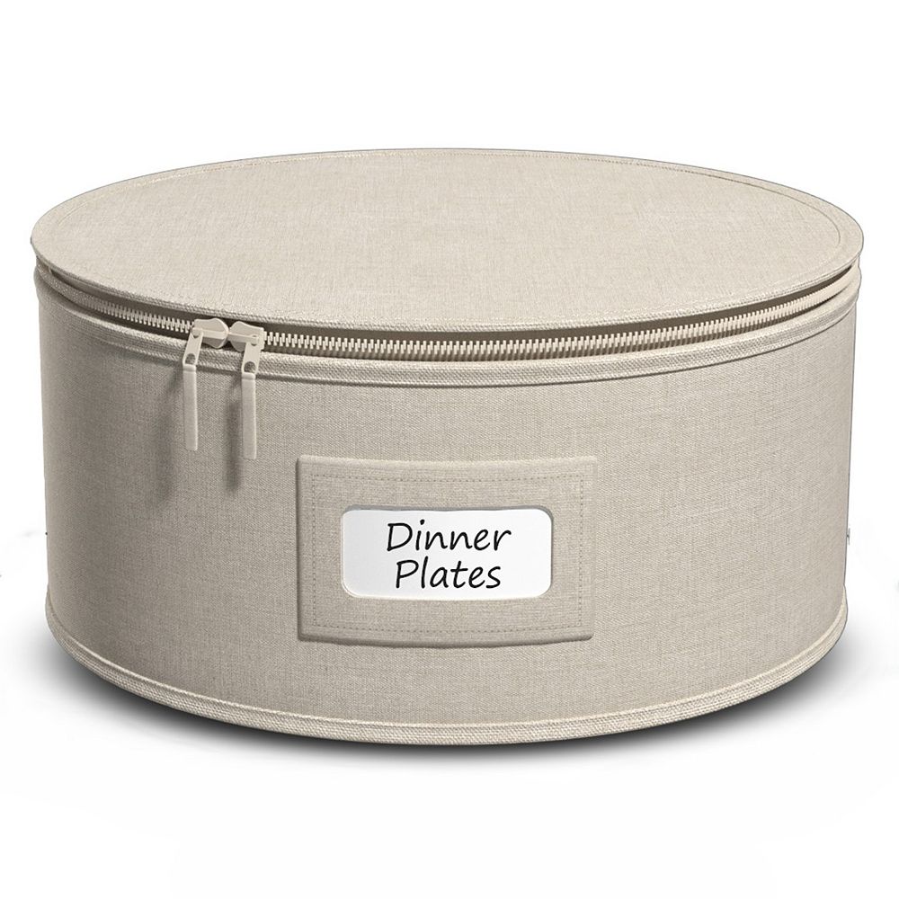 Sorbus Dinner Plates Storage Container with Lid with Felt Protectors 12 ...