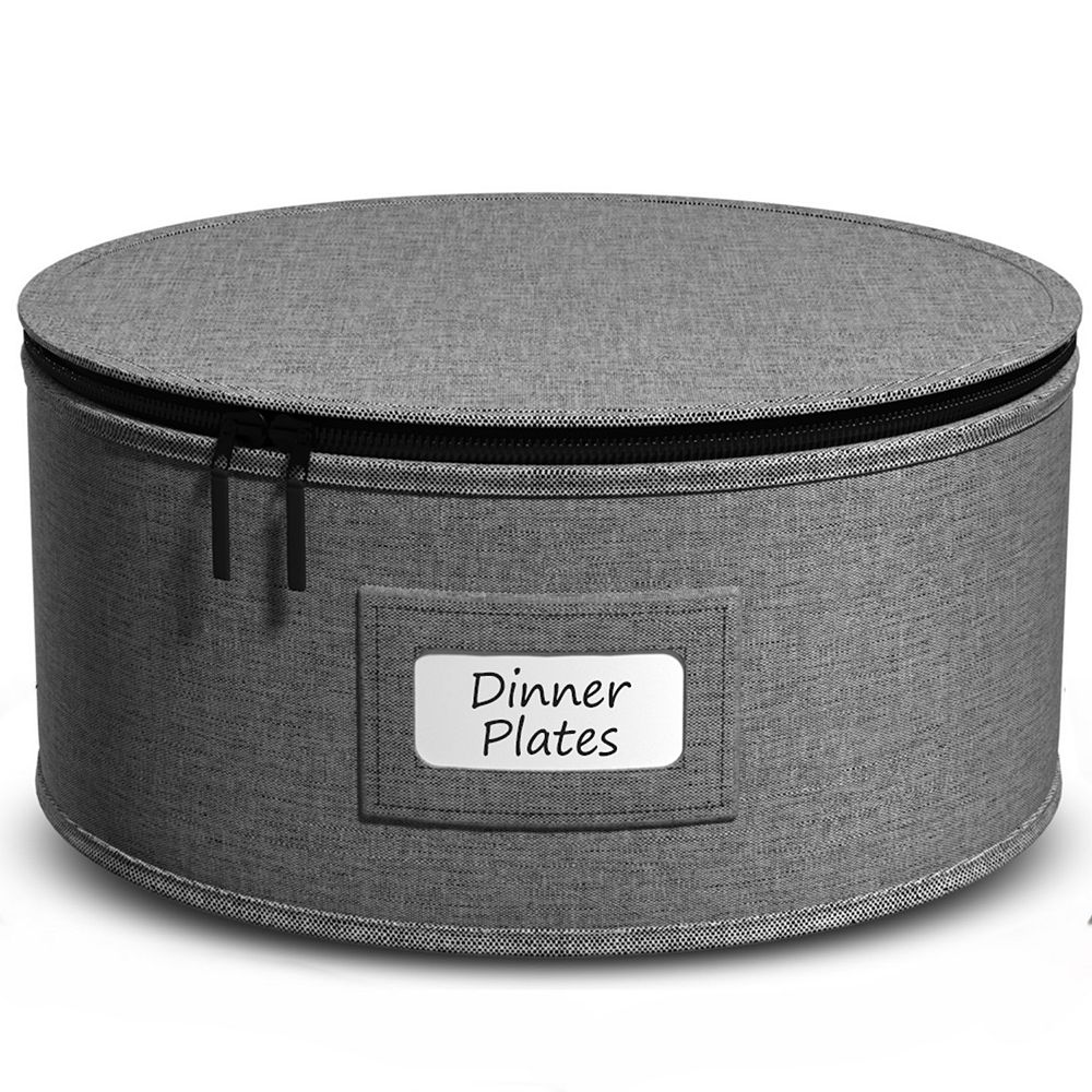 Sorbus Dinner Plates Storage Container with Lid with Felt Protectors 12 ...