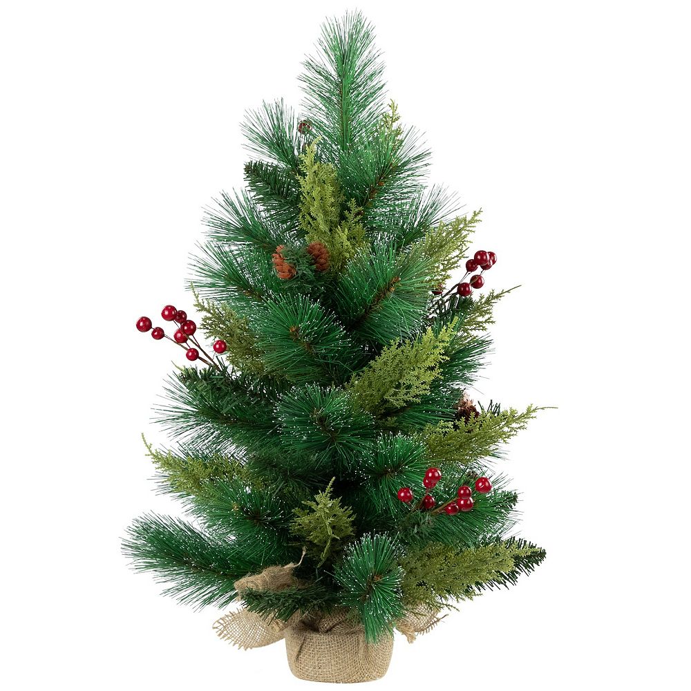 Northlight 25-Inch Spruce Pine Needle & Pinecone Artificial Mini ...