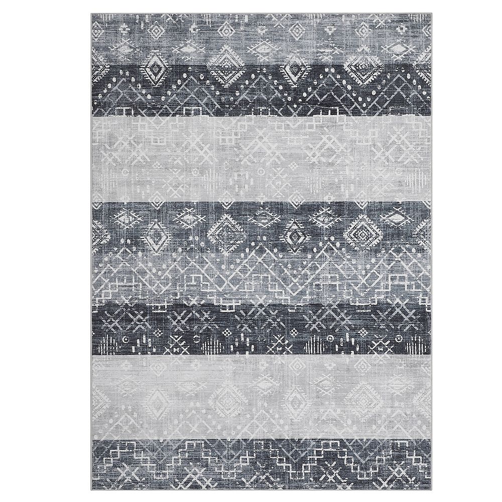 Garvee Modern Colorful Machine Washable Non Slip Area Rug Stain ...