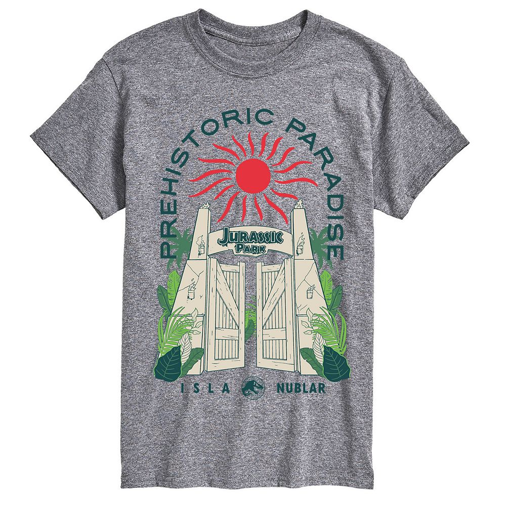 Big & Tall Jurassic Park Prehistoric Paradise Isla Nublar Graphic Tee