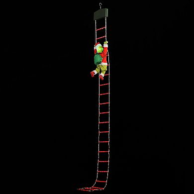 Mr Christmas 10-ft. Animated Rope Ladder Climbing Grinch Outdoor Decor