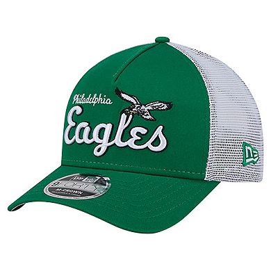 Men's New Era Kelly Green Philadelphia Eagles Side Lines 9FORTY Adjustable Hat