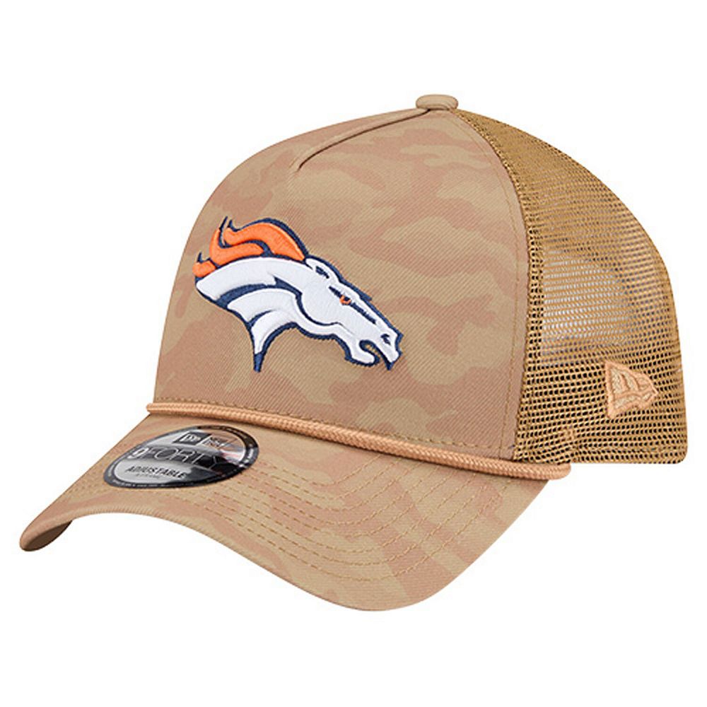 Men's New Era Tan Denver Broncos Wheat Camo 9FORTY Adjustable Hat