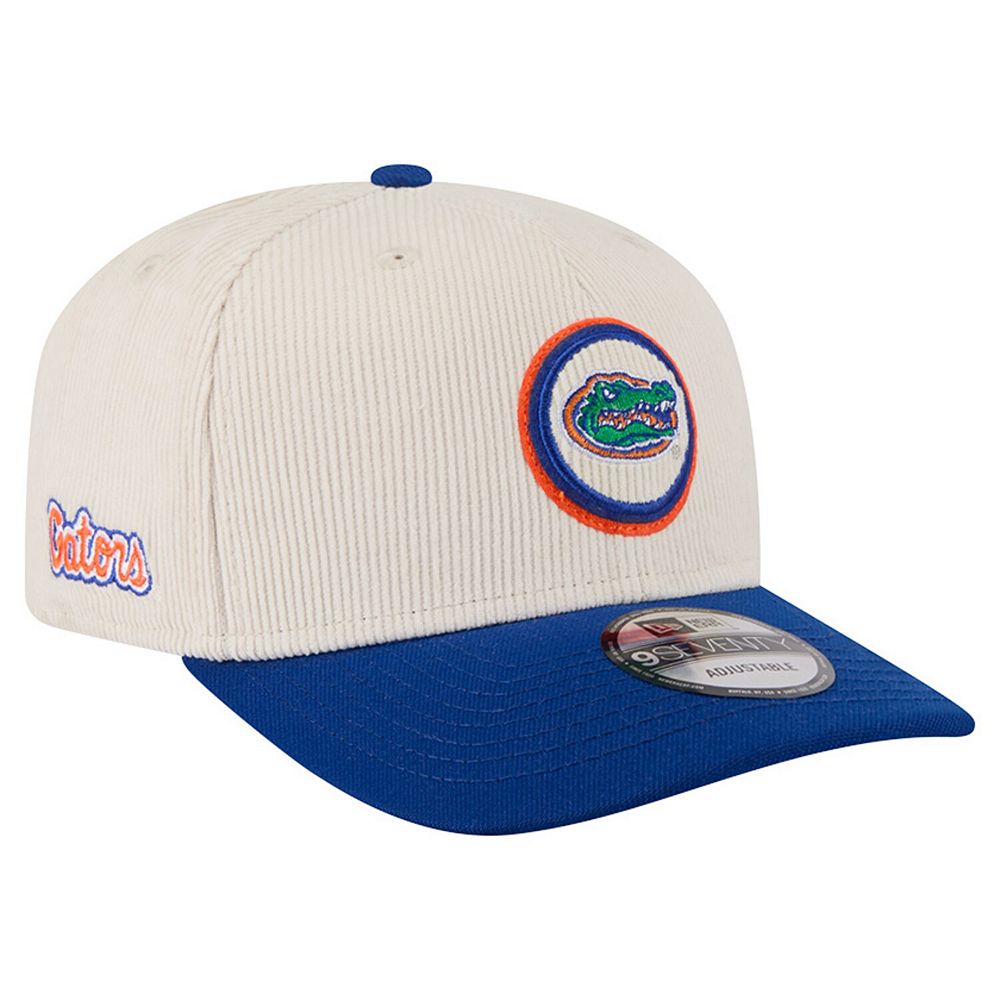 Men's New Era Cream/Royal Florida Gators Loyal Corduroy 9SEVENTY ...