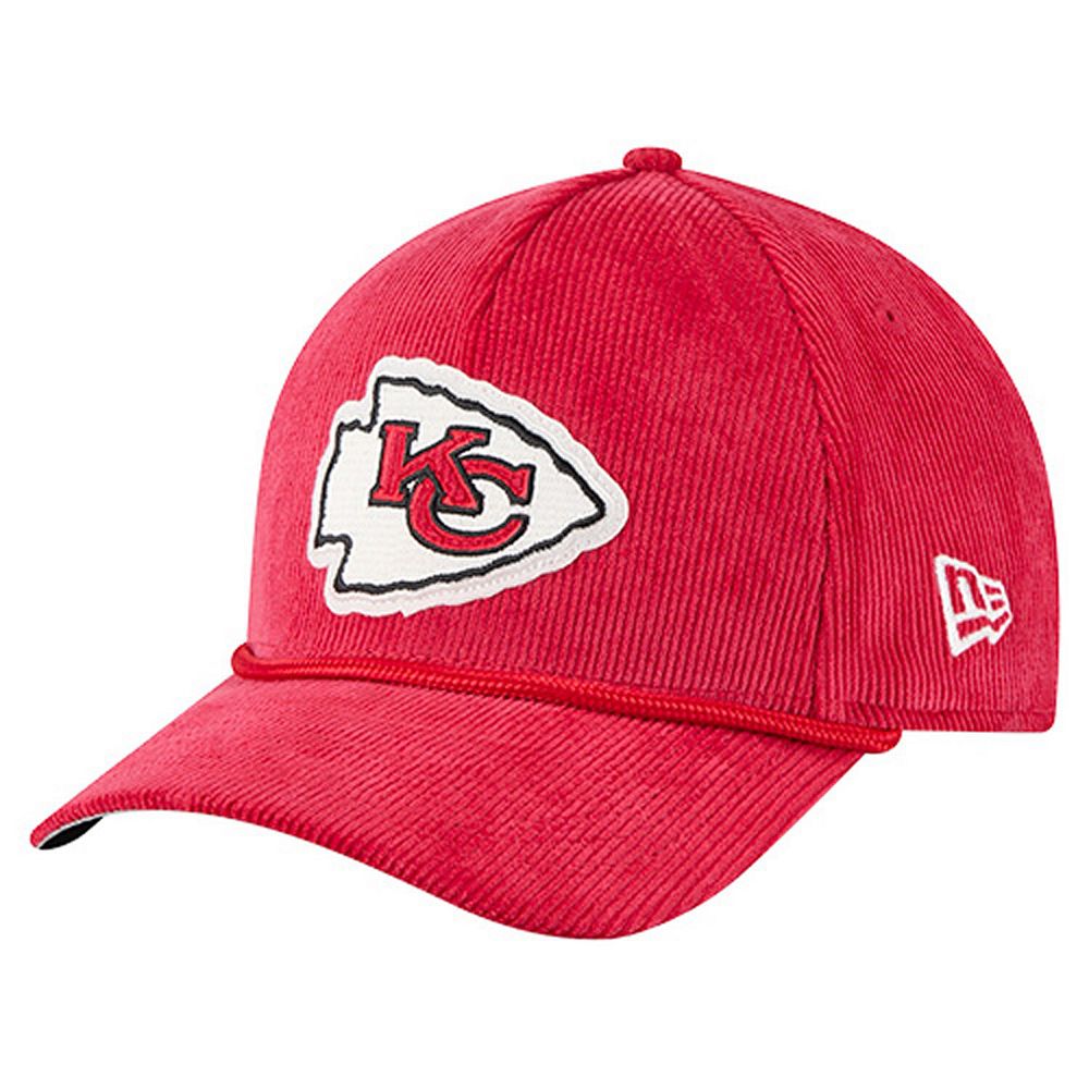 Men's New Era Red Kansas City Chiefs Cord Corduroy 9FORTY A-Frame ...