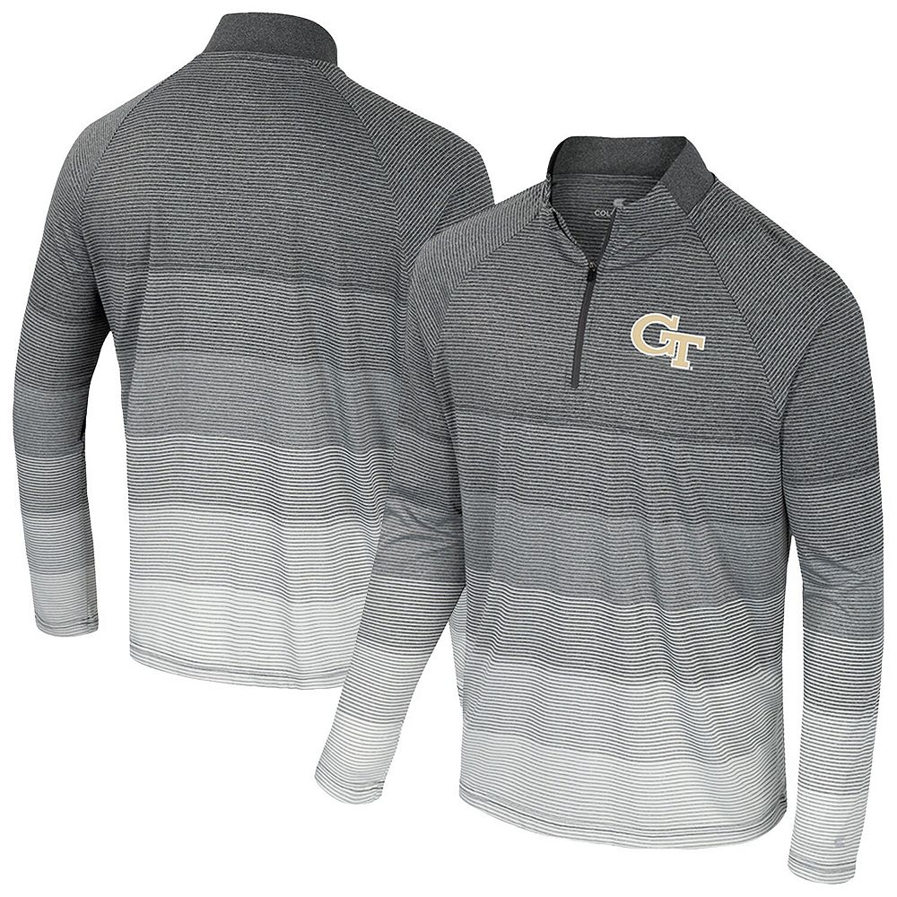 Men's Colosseum Gray Georgia Tech Yellow Jackets AI Striped Mesh ...