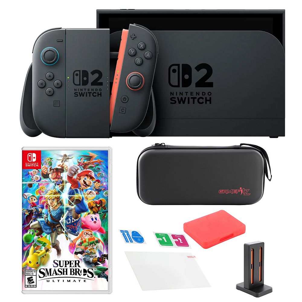 Nintendo Switch 2 with 6 Piece Accessories Kit & Super Smash Bros Game