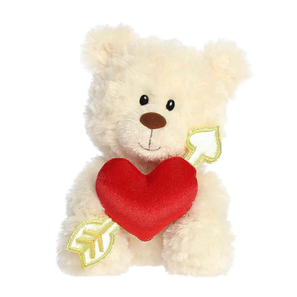 Aurora Heartwarming 9" Follow Your Heart Bear Valentine Small Cream ...