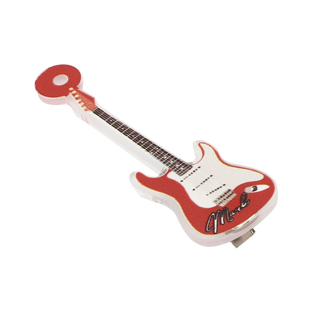 Elegant Guitar Hair Clips Hairdo Clips for Women 2.36"x0.75"x0.39" Red ...