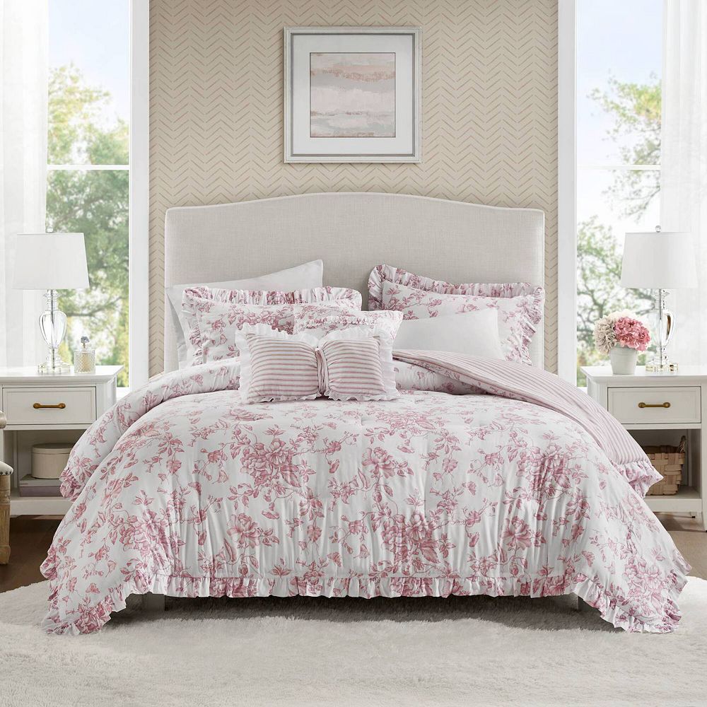 Madison Park Essentials Colette Comforter Set with Coordinating Throw ...