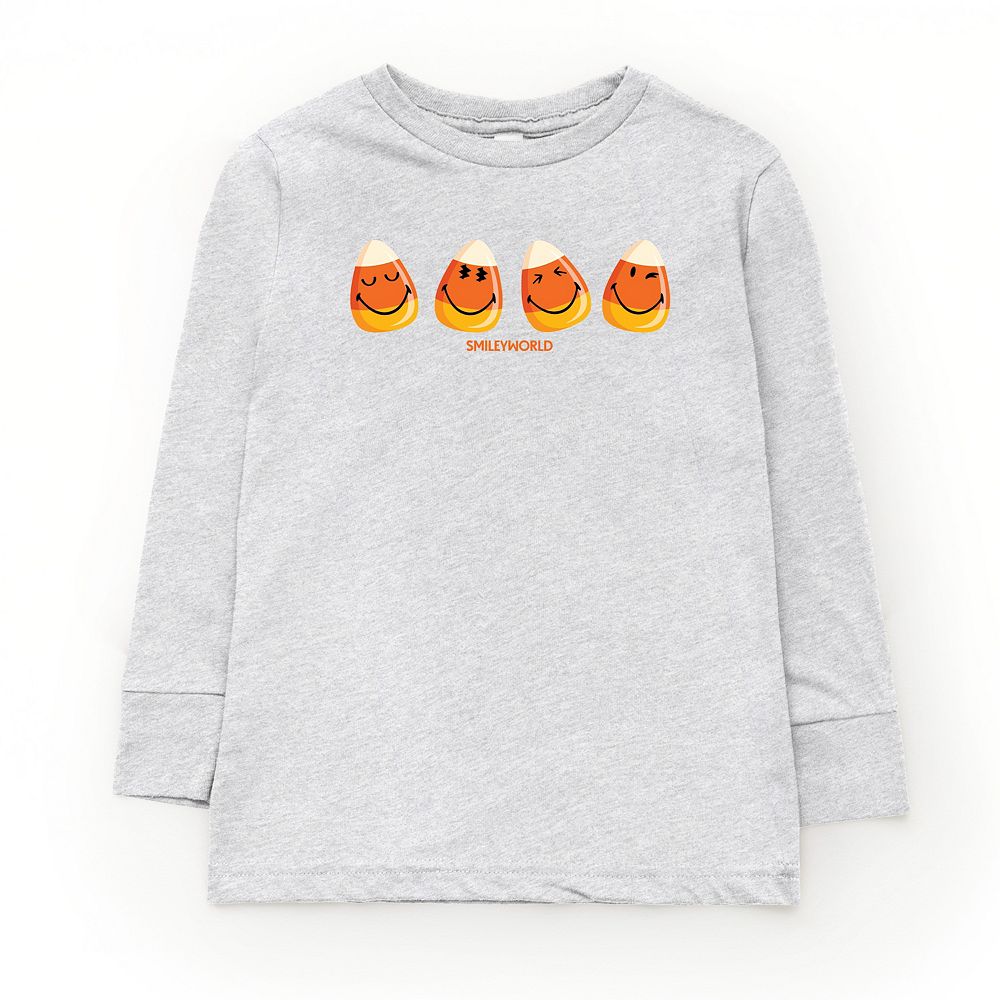 SmileyWorld Candy Corn Smiles - Youth Long Sleeve Graphic T-Shirt