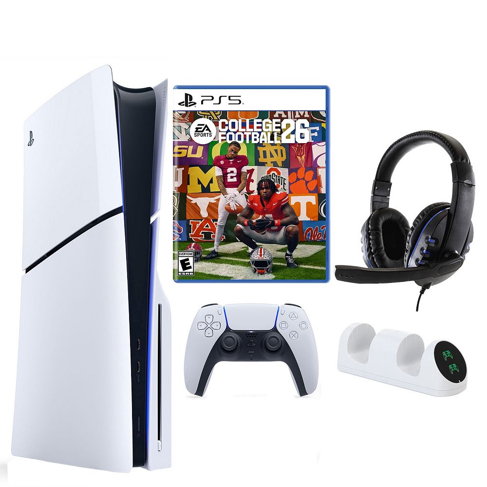 PS5 Slim with NCAA Football 26 & Accessories