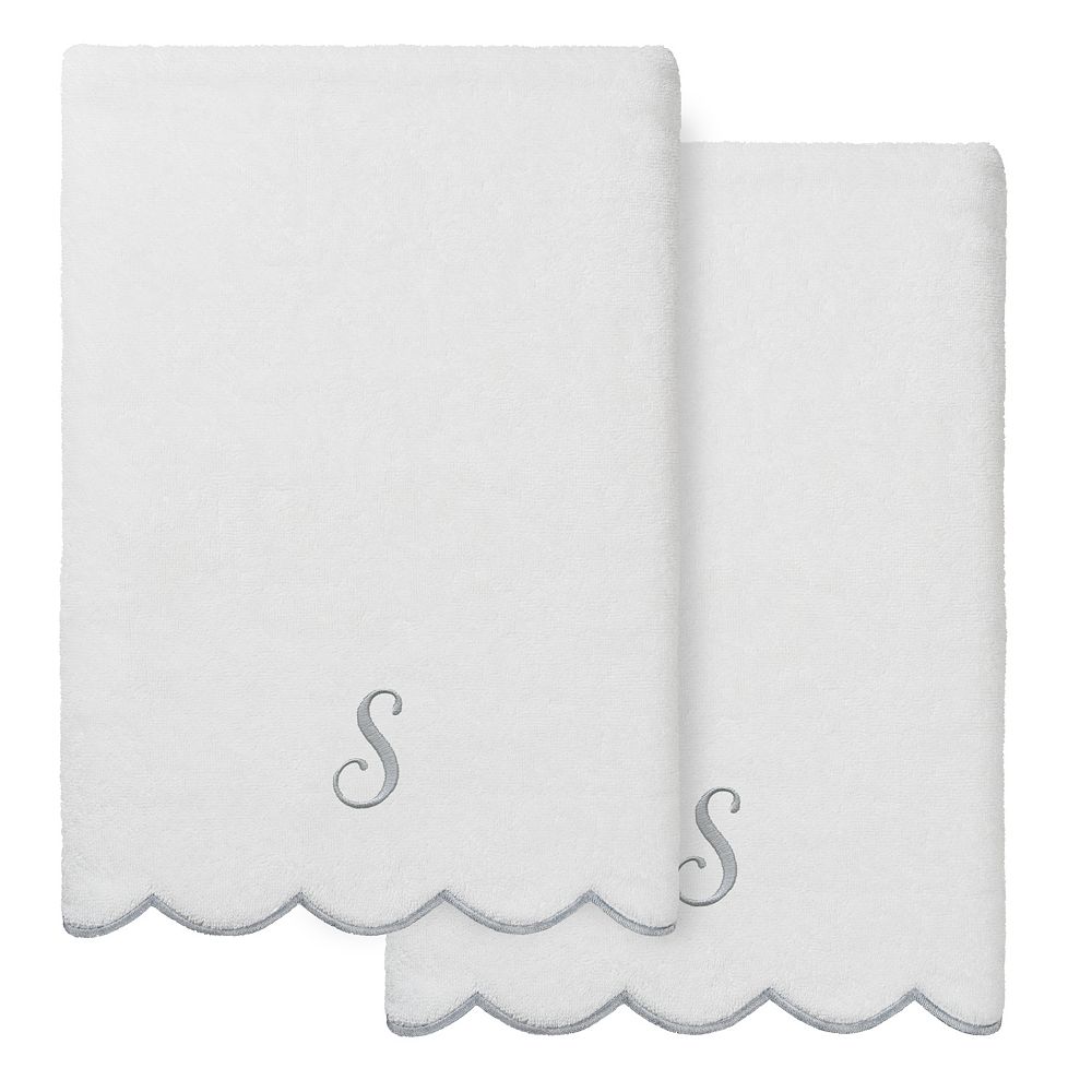 Linum Home Textiles Adornia Turkish Cotton Piped Scallop 2-pc ...