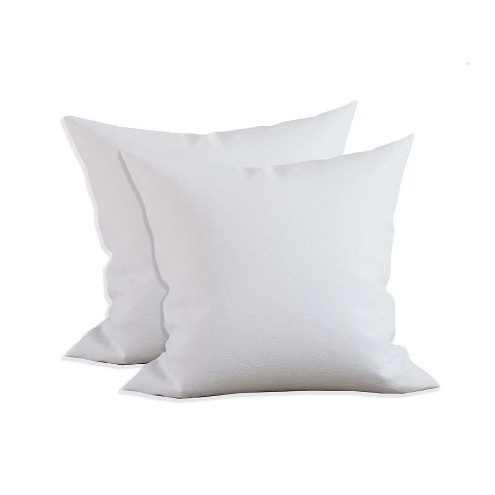 Elegant Comfort 2 Pack Pillow Inserts - Poly-Cotton Shell Siliconized ...