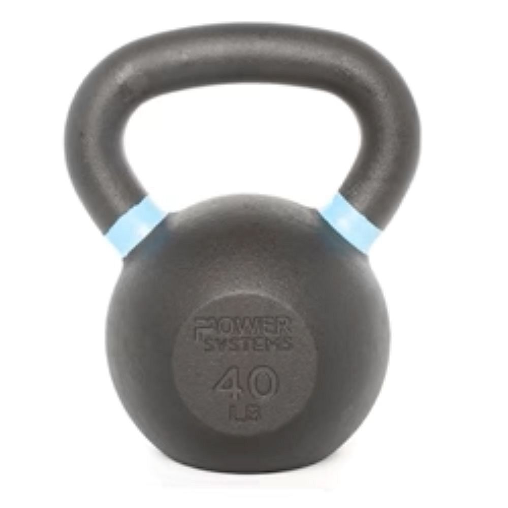 Power Systems Cast Iron Kettlebell (40 lb), Strength Training ...