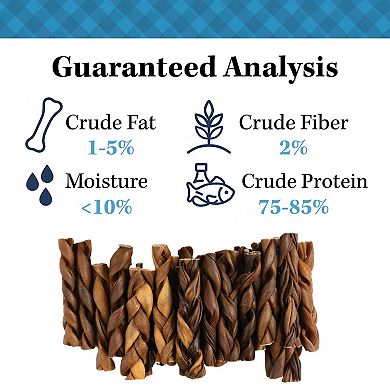 Country Living 6” Braided Collagen Sticks for Dogs 5 Count Bag All-Natural