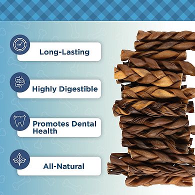 Country Living 6” Braided Collagen Sticks for Dogs 5 Count Bag All-Natural
