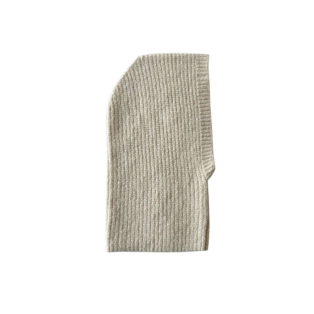 Women's Ribbed Knit Balaclava Hood with Soft Cozy Texture