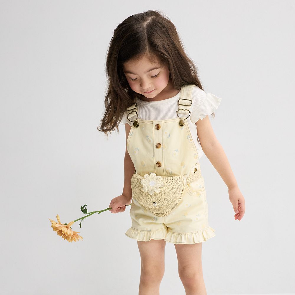 Baby & Toddler Little Lass 2-Piece Shortalls & Ruffle Top Set