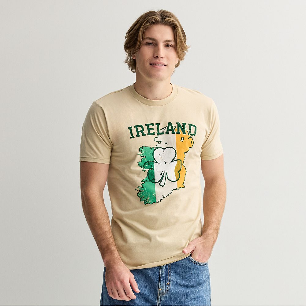 Men's St. Patrick's Day Ireland Flag Graphic Tee