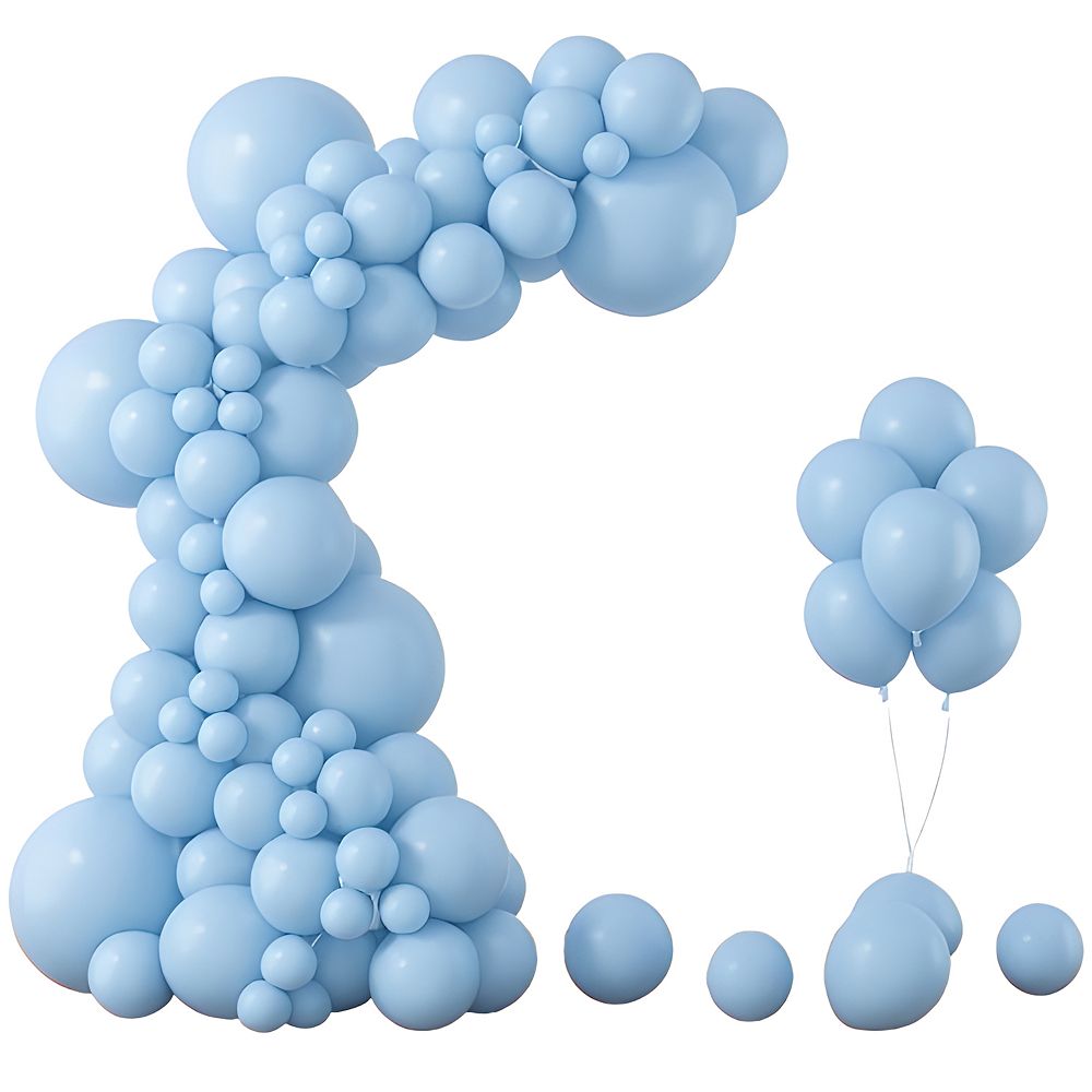 Pastel Blue Balloon Arch Kit 105 pcs Light Blue Balloons for Party ...
