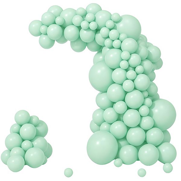 Mint Green Arch Kit Mixed Size Balloons 122pcs for Wedding, Birthday or ...