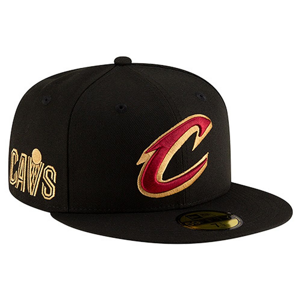 Men's New Era Black Cleveland Cavaliers Statement Edition Jersey Hook ...