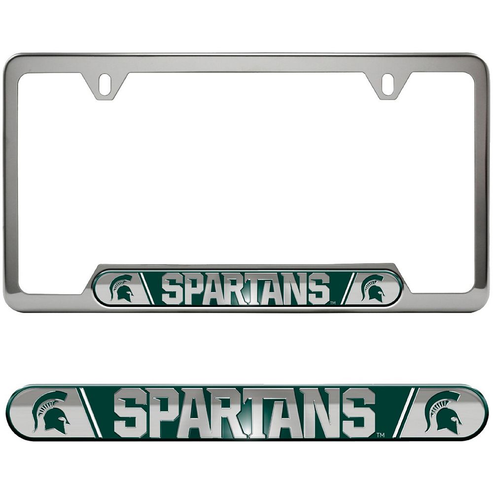 Logo Brands Michigan State Spartans Embossed License Plate Frame