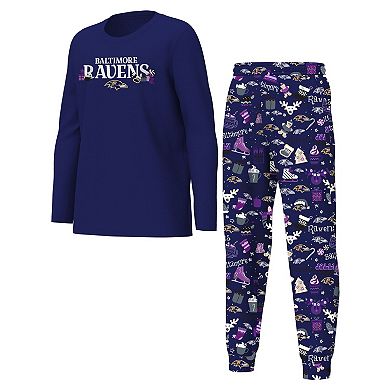 Youth Outerstuff Purple Baltimore Ravens Chestnut Holiday Sleep Set